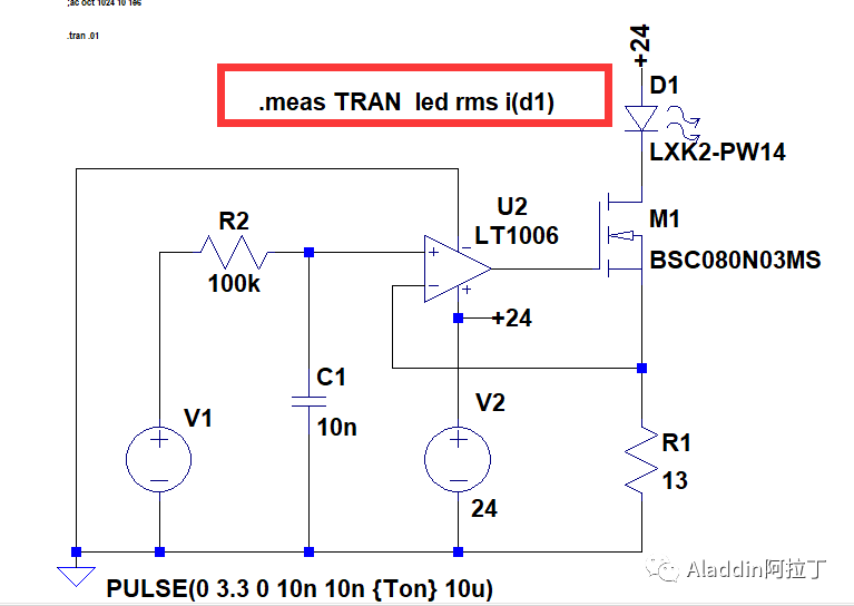 ltspice导入spice模型_【技术分享199】LTspice：PWM LED 调光 、运放构成的可变恒流源...-CSDN博客