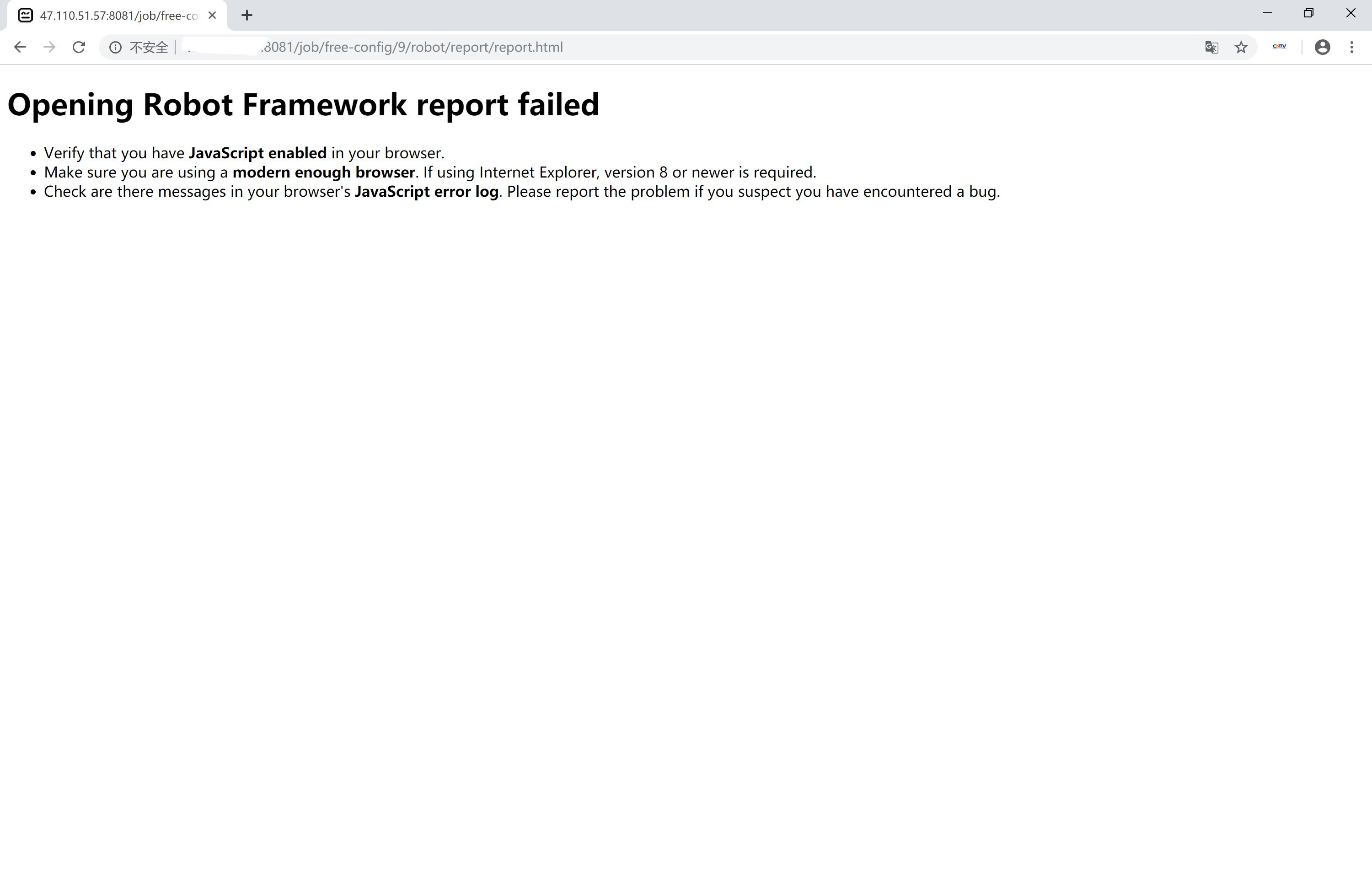 【jenkins】jenkins中rf插件查看rf脚本执行结果的常见问题汇总opening Robot Framework Report Failed Csdn博客 4183