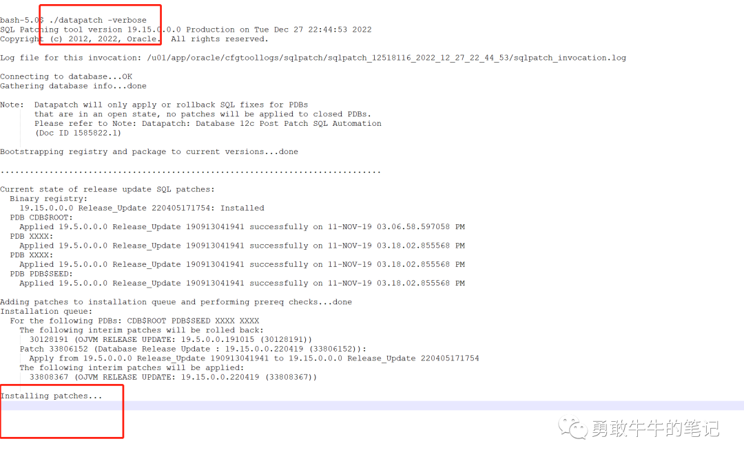 Oracle-数据库更新RU补丁出现执行缓慢问题_datapatch-CSDN博客