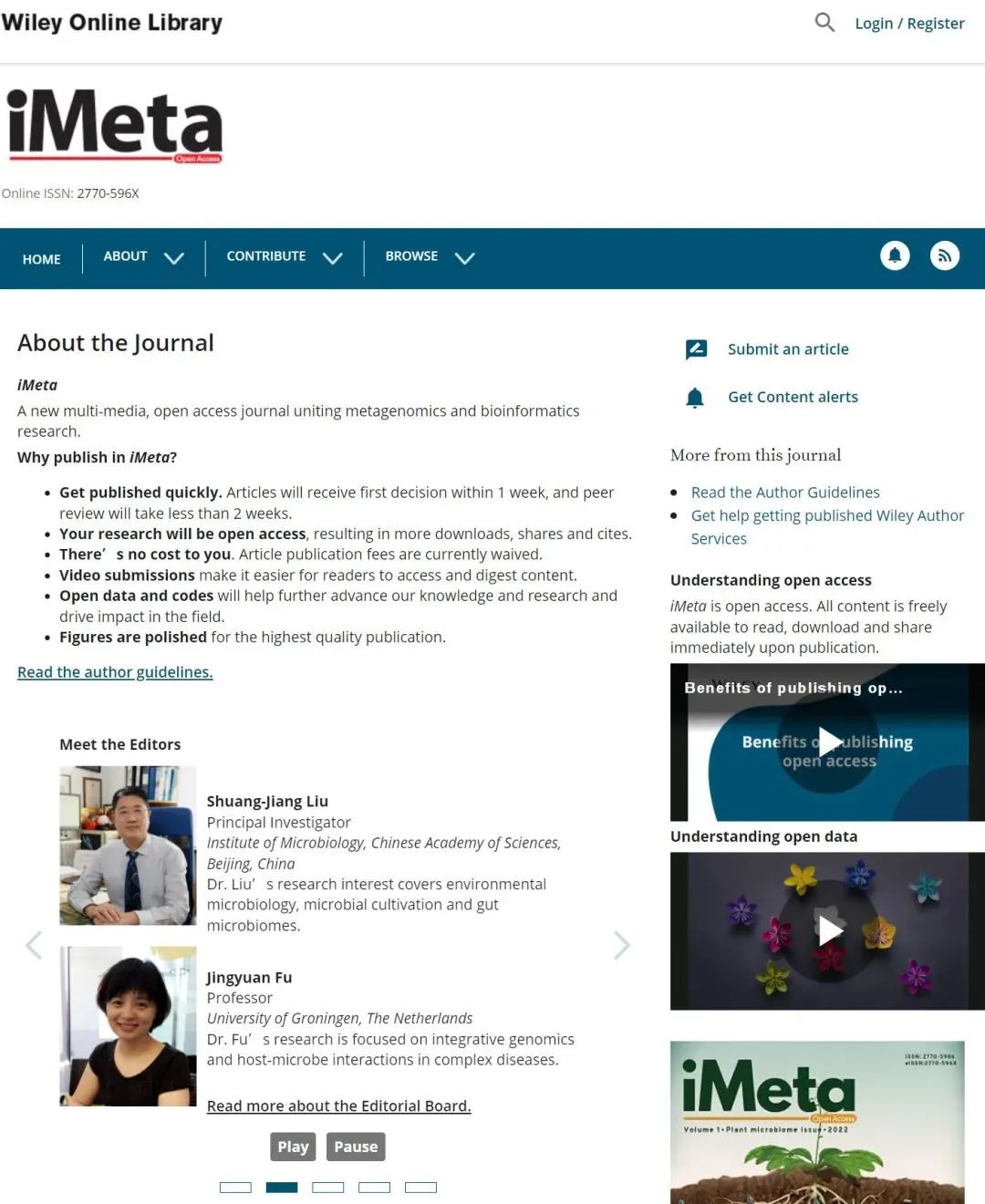 高影响力期刊iMeta扬帆起航！第一篇文章已上线！-CSDN博客