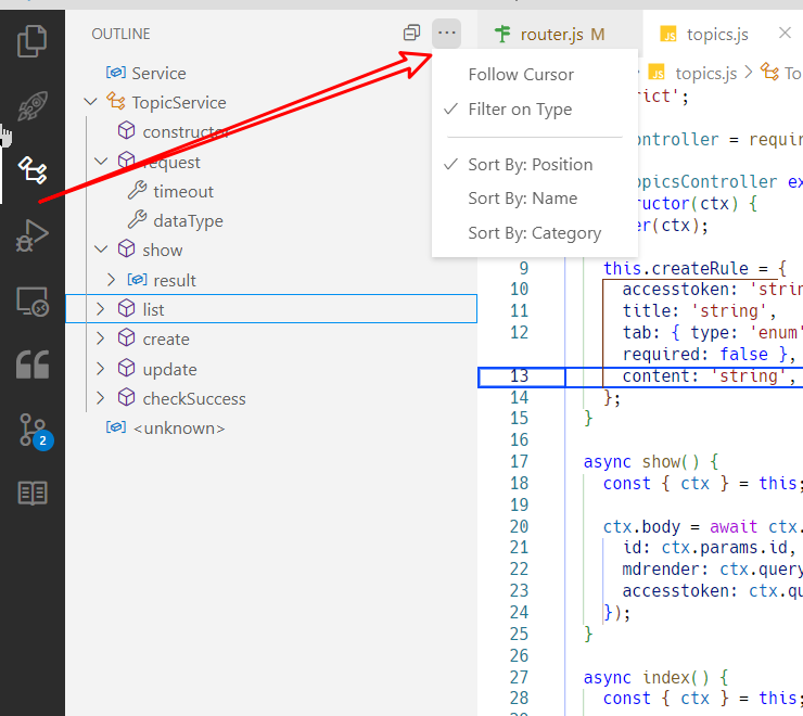 vscode_Navigation series代码结构大纲与代码跳转(根据符号名跳转(常量/变量/类))_vscode code ...