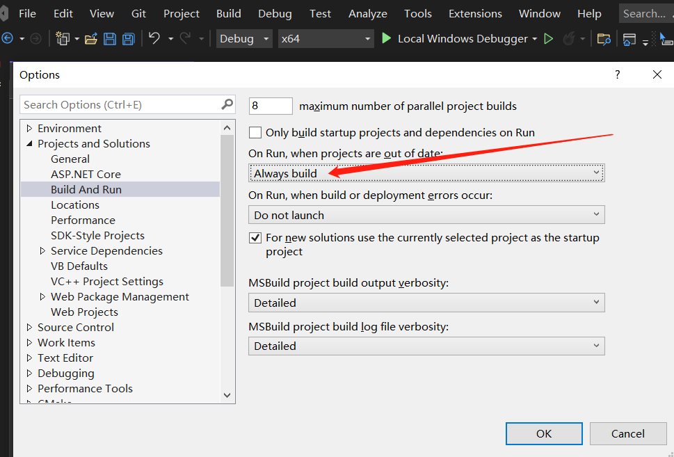 踩坑记--VS2022--this project is out of date: Would you like to build it?_vs2022里出现 there were build ...