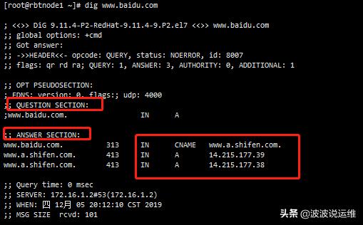 cname 别名记录 解析过程_详解linux系统使用dig/nslookup命令查看dns解析的方法-CSDN博客