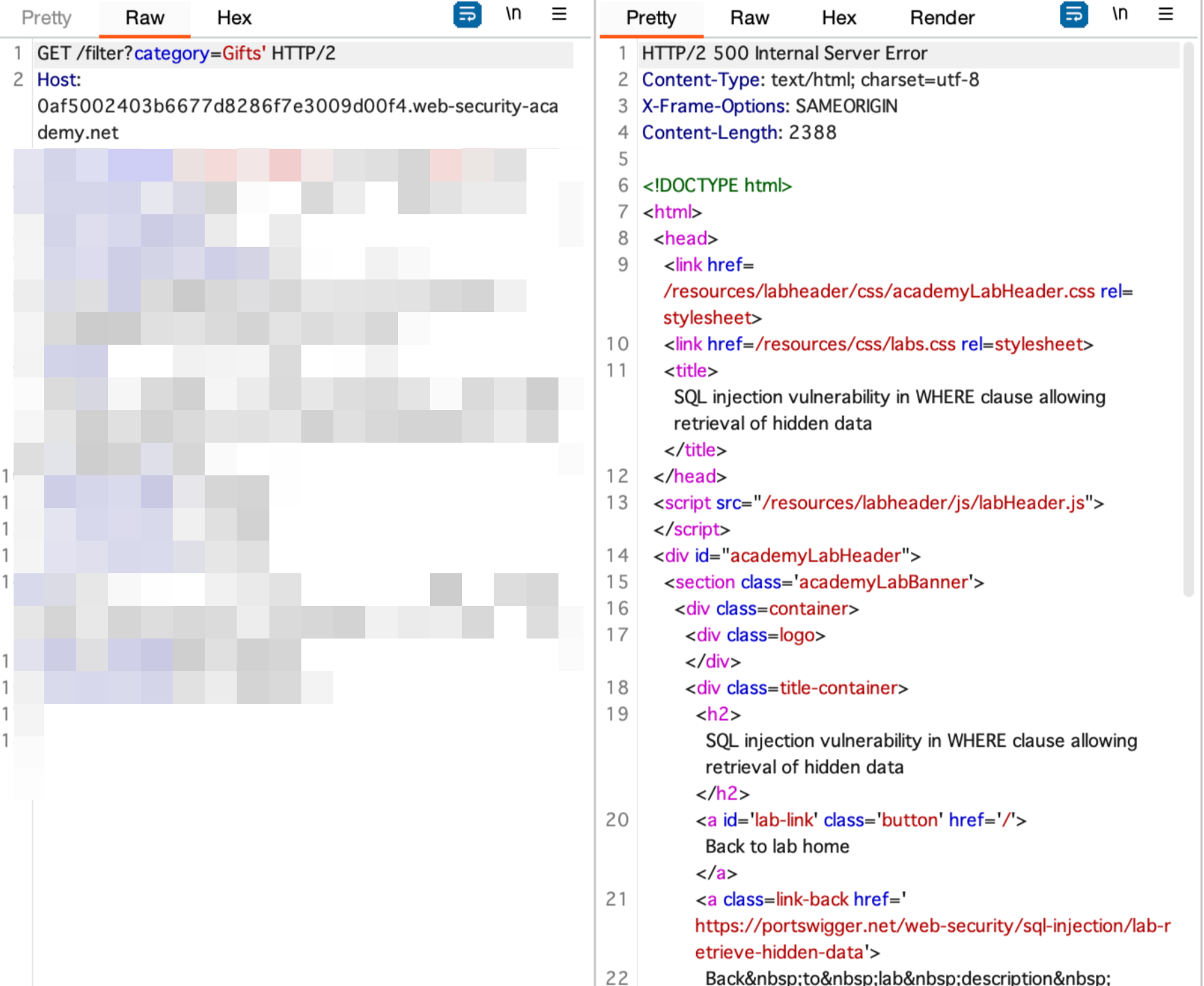 burpLab——sql注入学习笔记_sql注入攻击,列出非oracle数据库上的数据库内容-CSDN博客