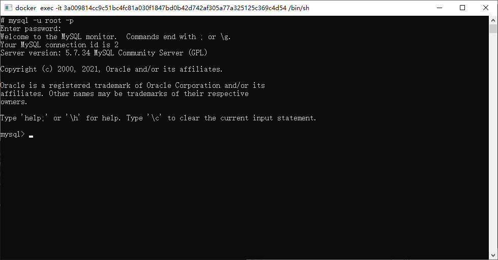 Win10 Docker 安装 Mysql5 7 Yvesty的博客 Csdn博客