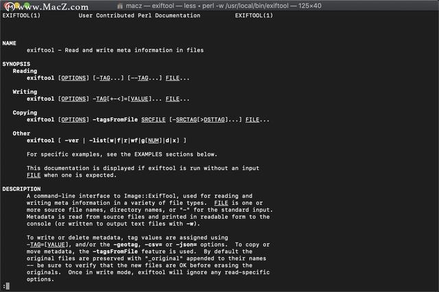 java 修改exif信息_ExifTool for Mac(exif信息查看工具)-CSDN博客