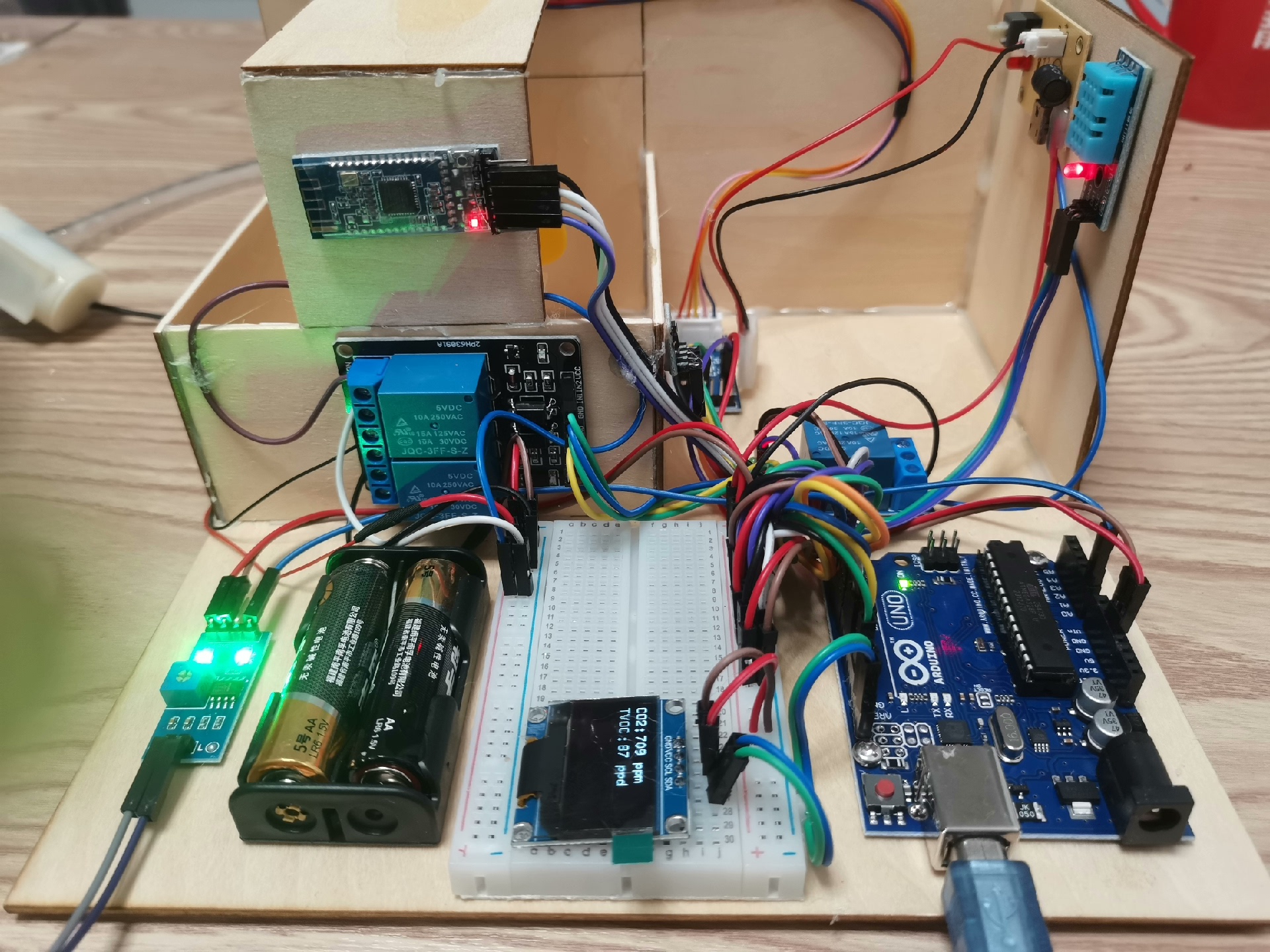 基于arduino的温室大棚环境监测与控制系统:实时监测温湿度、气体浓度和土壤湿度,手机蓝牙远程控制风扇和窗户开关,基于arduino的温室大棚环境监测与控制系统:实时监测温湿度、空气质量和