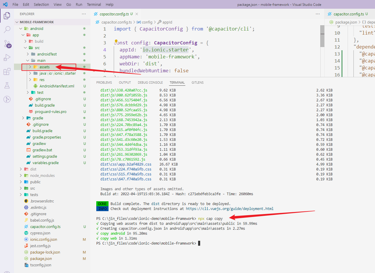 ionic+vue+capacitor系列笔记--02项目中集成Capacitor，添加android，ios平台，真机运行项目_ionic capacitor-CSDN博客
