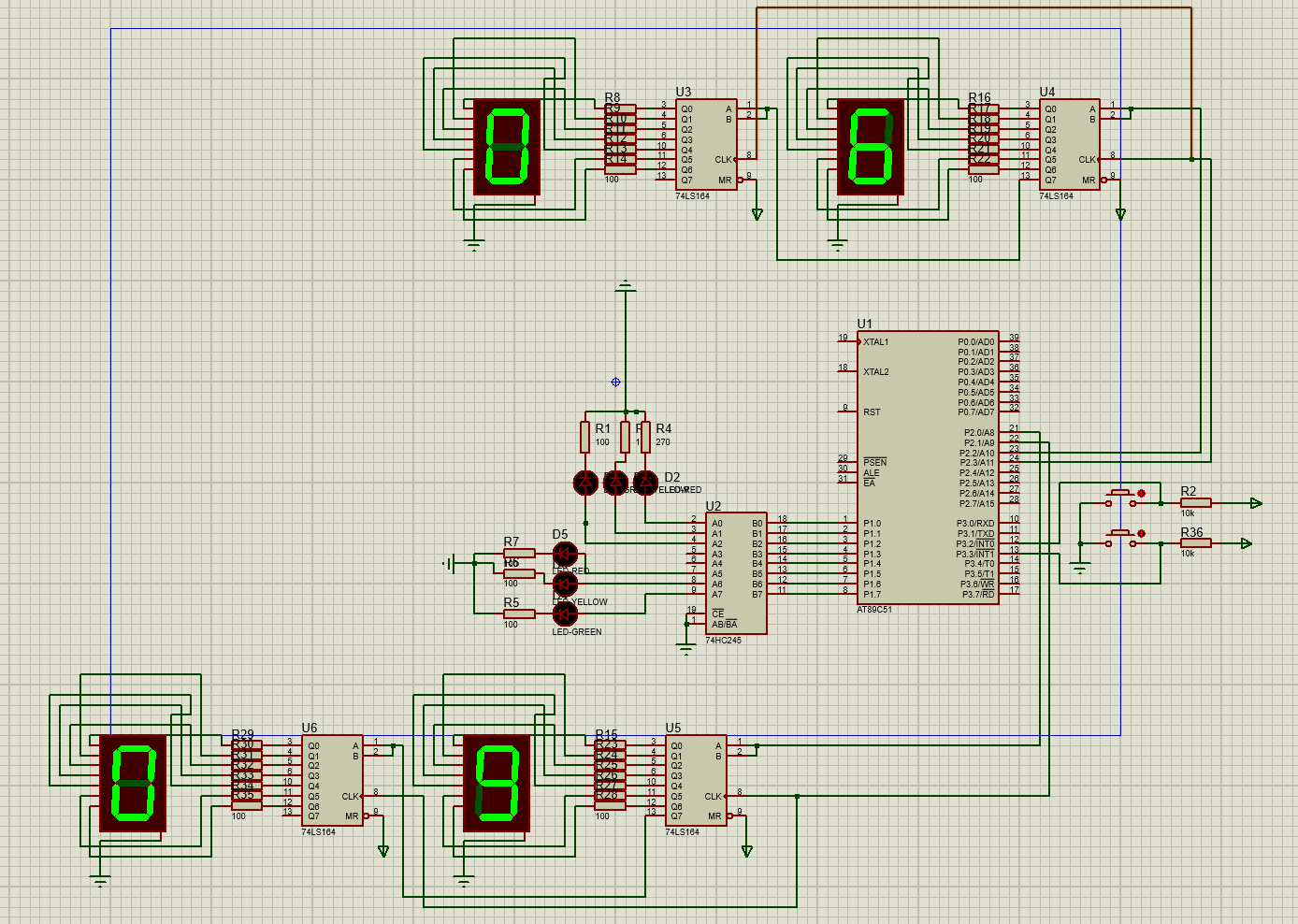 keil中89C51与PROTEUS中的交通灯_交通灯keil程序代码-CSDN博客