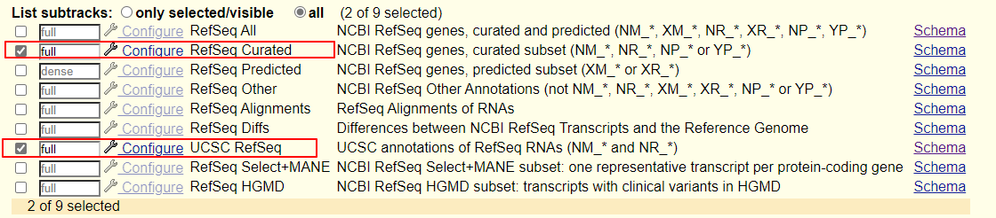 【UCSC Genome Browser】- Genes and Gene Predictions - NCBI RefSeq_ucsc ...