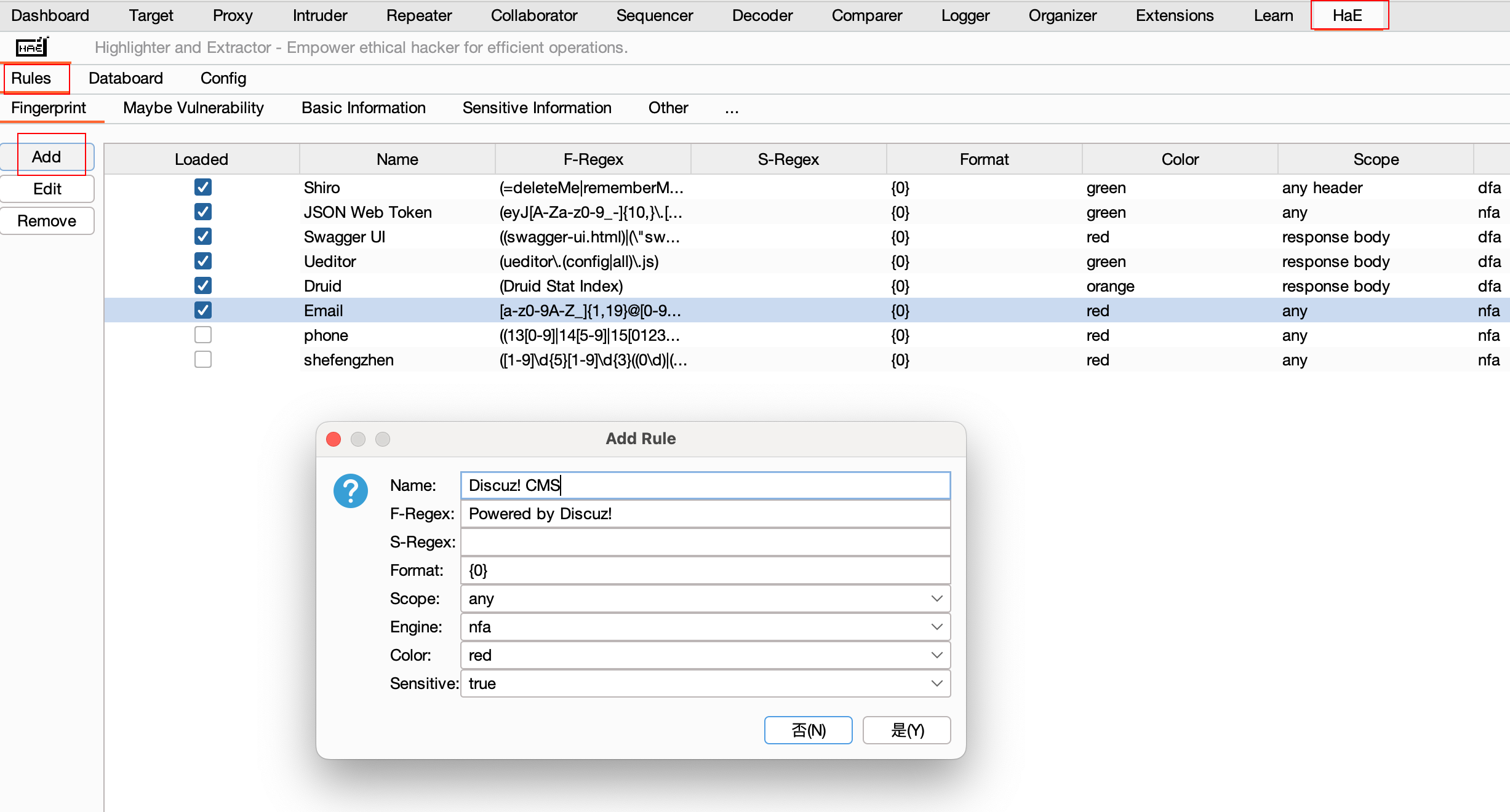 BurpSuit插件HaE - 信息高亮与提取者_burp hae-CSDN博客