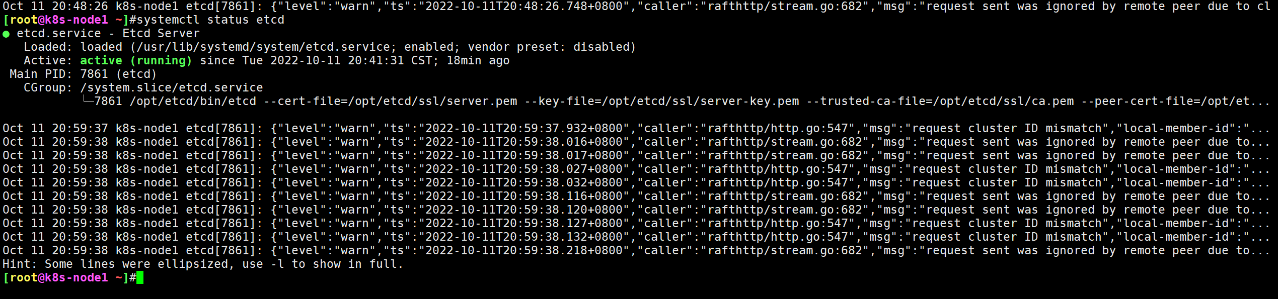 TS：etcd集群某个etcd实例启动报错(报cluster ID mismatch)-2022.10.13(已解决)_etcd cluster id mismatch-CSDN博客