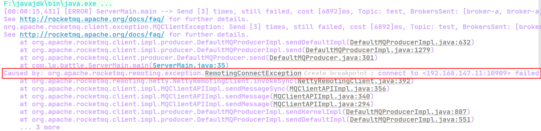 RcoketMQ连接时报错sendDefaultImpl call timeout解决-CSDN博客