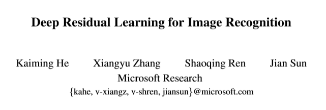 Resnet论文阅读 《deep Residual Learning For Image Recognition》k He X Zhang S Ren And J Sun