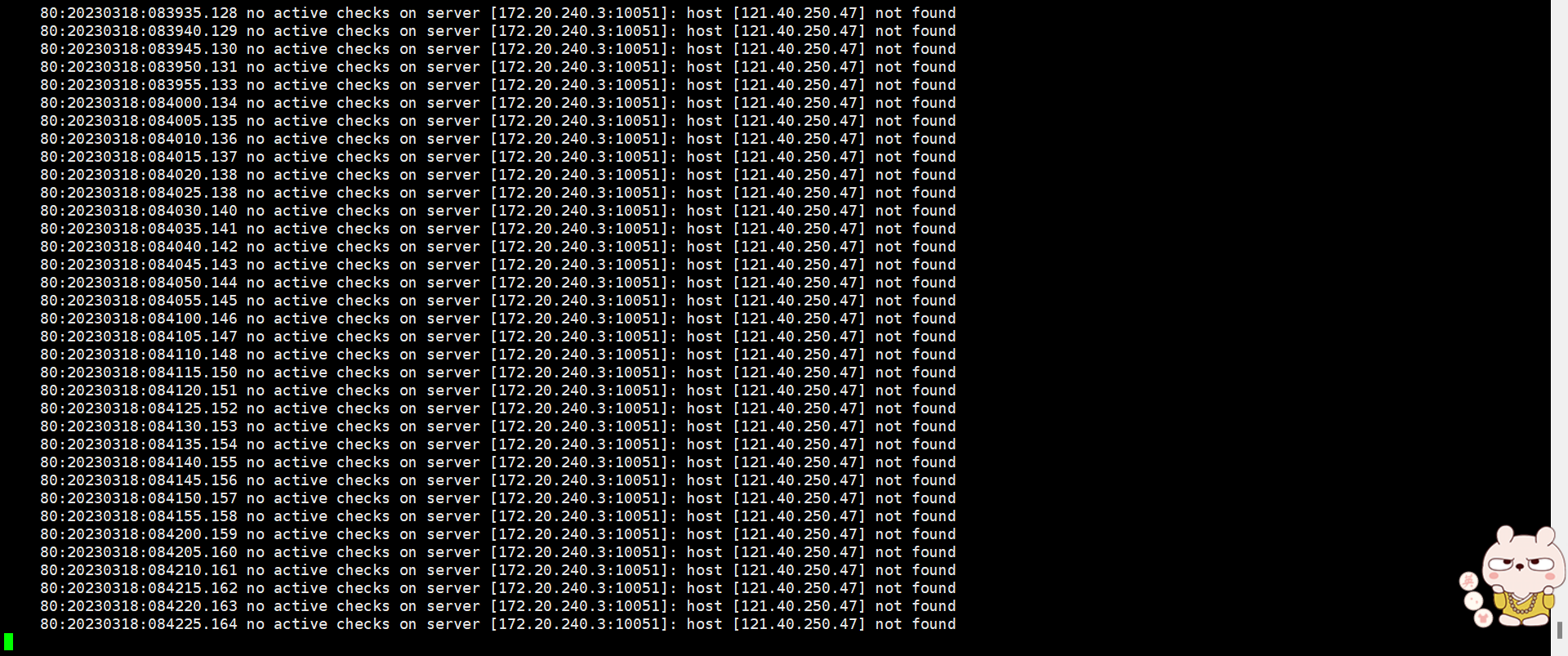 zabbix服务端日志报错：cannot send list of active checks to “121.40.250.47“: host [121.40.250.47] not ...