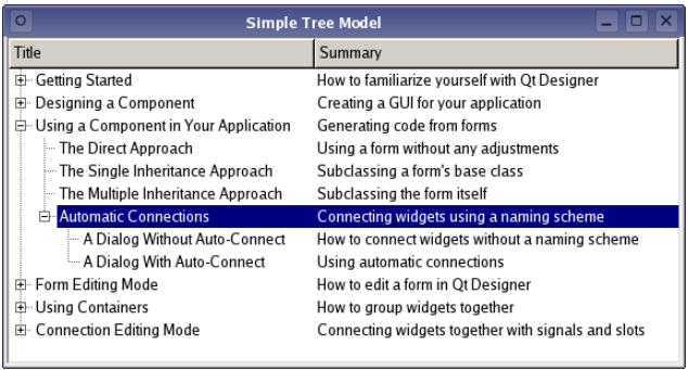 Simple Tree Model Example(QT中简单树模型例子)_qt 模型装配树-CSDN博客