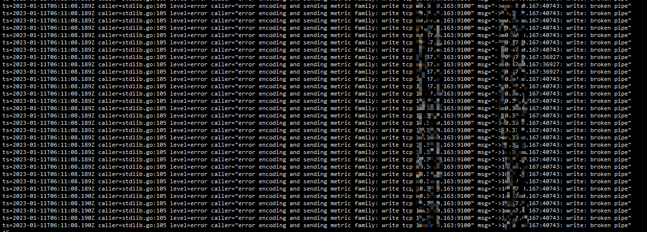 关于k8s中的node_exporter异常write: broken pipe问题排查_node-exporter 采集数据拒绝连接-CSDN博客