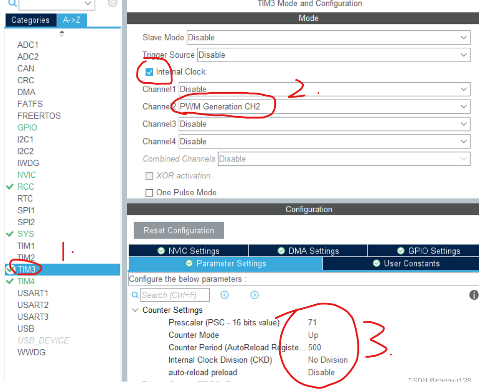 STM32F103输出PWM波形实现两个LED的呼吸灯效果_stm32f103输出pwm控制呼吸灯-CSDN博客