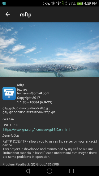 android sftp服务器搭建,rsftp: 在手机上创建一个FTP服务端，便于手机与电脑之间文件无线传输。..._weixin ...
