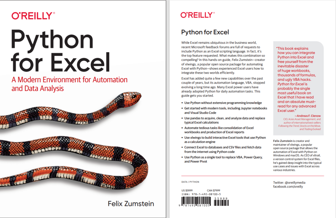 官方出品!python接入excel后,这本书教你玩转数据分析python For Excel Csdn博客