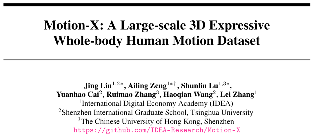 Motion-X：一个多样性丰富的大型3D人体动作数据集_3d人体关节点数据集标注-CSDN博客