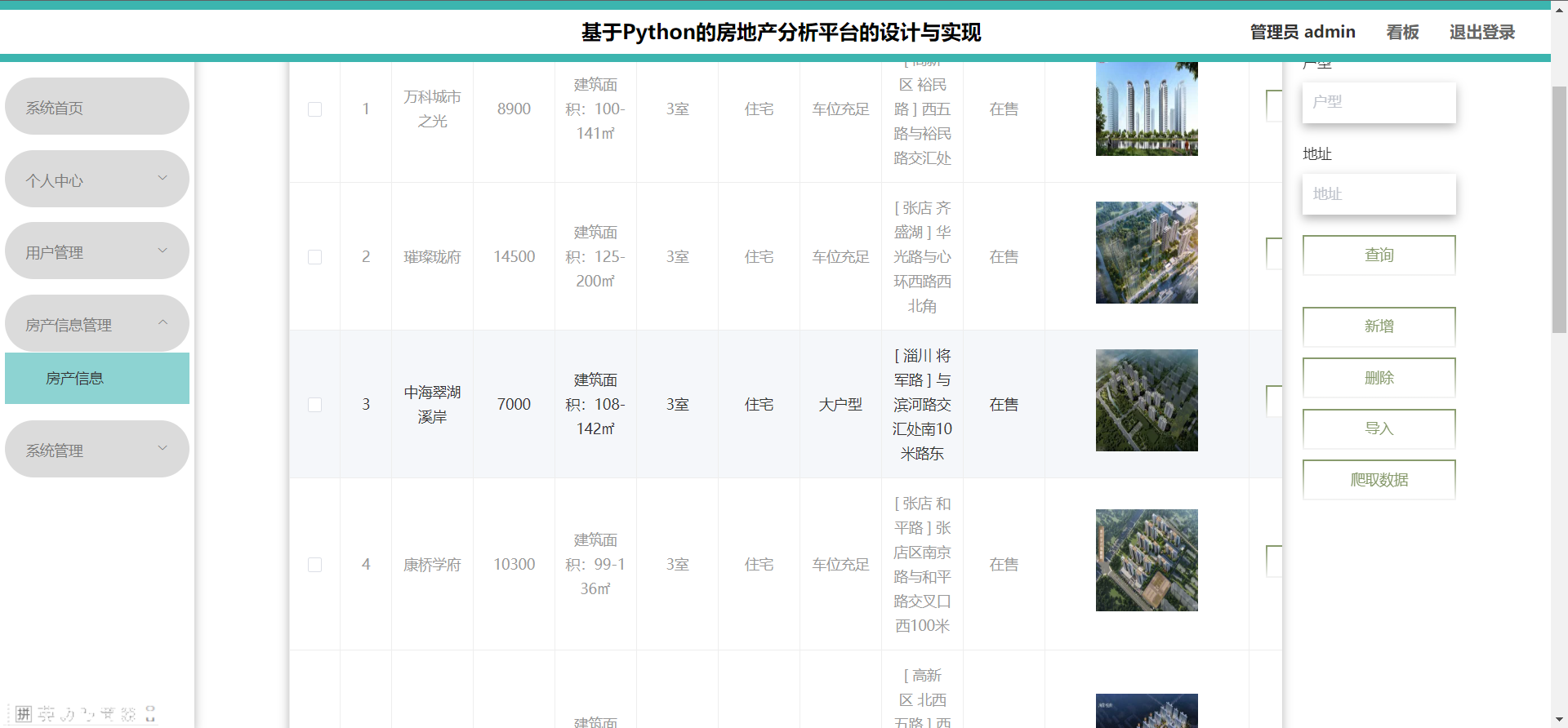 Python毕设之基于python的房地产分析平台的设计与实现 爬虫 可视化大屏 Csdn博客