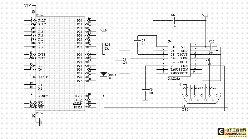 max232c语言,串行口通信(STC89C52+MAX232)：串行口通信硬件设计详解-CSDN博客