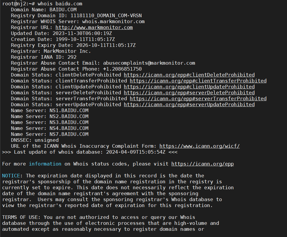 如何使用WHOIS命令获取域名和IP地址信息？_如何whois收集域名-CSDN博客