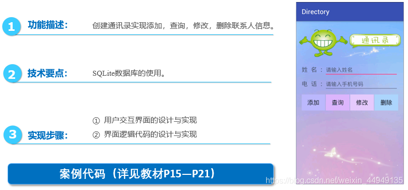 Android绿豆通讯录xmlandroid 数据库sqlite【简介、创建、使用增删改查、事务、实战演练、数据显示控件listview、adapter、实战演练】 Csdn博客