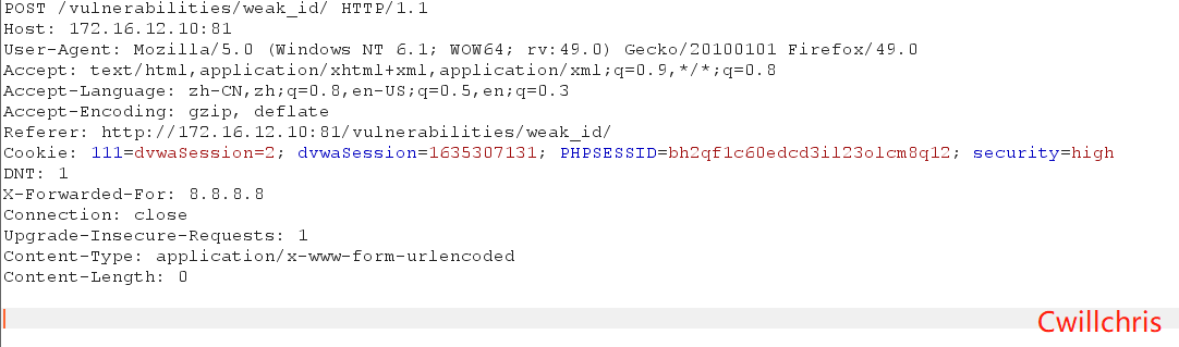 实验：DVWA—Weak Session IDs（弱口令）_dvwa weak session ids-CSDN博客