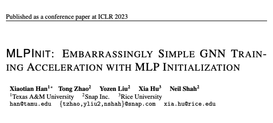 MLPInit：MLP的权重可以直接迁移到GNN上！一种简单的GNN训练加速方法-CSDN博客