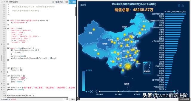 echarts map 点击地图区域变色_基于 Echarts+AMap 点击地图级联下钻-CSDN博客