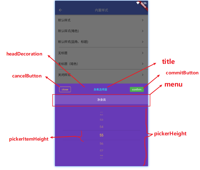 flutter 选择器库，包括日期及时间选择器（可设置范围）、单项选择器（可用于性别、民族、学历、星座、年龄、身高、体重、温度等）、城市地址 ...