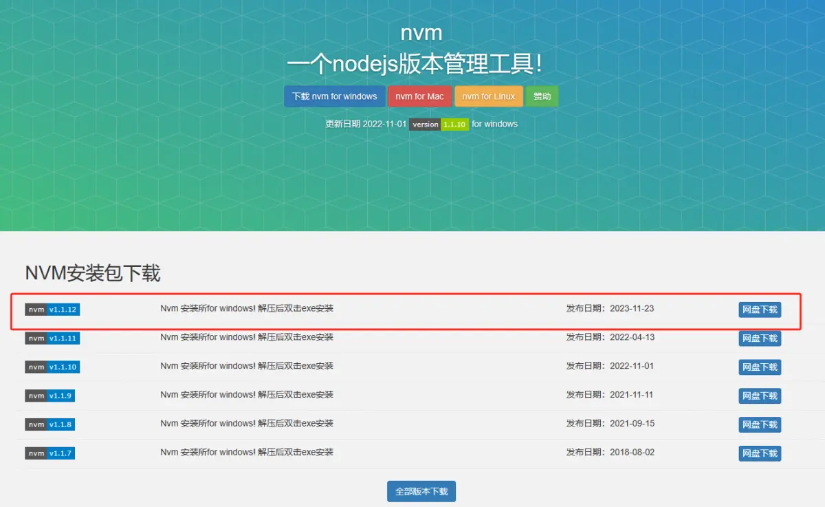 Nvm管理切换node版本方便vue2,vue3开发vue2 Node版本 Csdn博客 7663