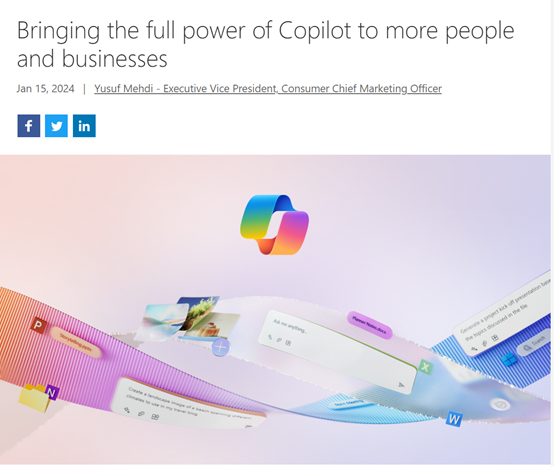 微软发布Copilot Pro！企业申请Copilot for Microsoft 365不再限制席位！_copilot 企业授权-CSDN博客