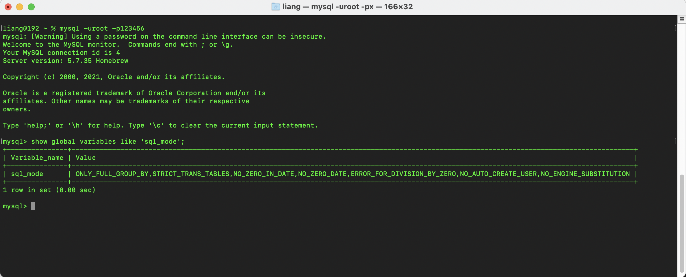 MySQL5.7 中使用 group by 报错 this is incompatible with sql_mode=only_full_group_by_which is not ...