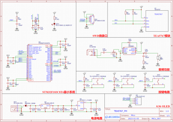 [STM32F1]基于STM32F103+TEA5767的收音机实现-CSDN博客