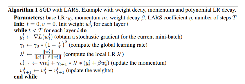 LARS：LARGE BATCH TRAINING OF CONVOLUTIONAL NETWORKS论文阅读_lars优化器-CSDN博客