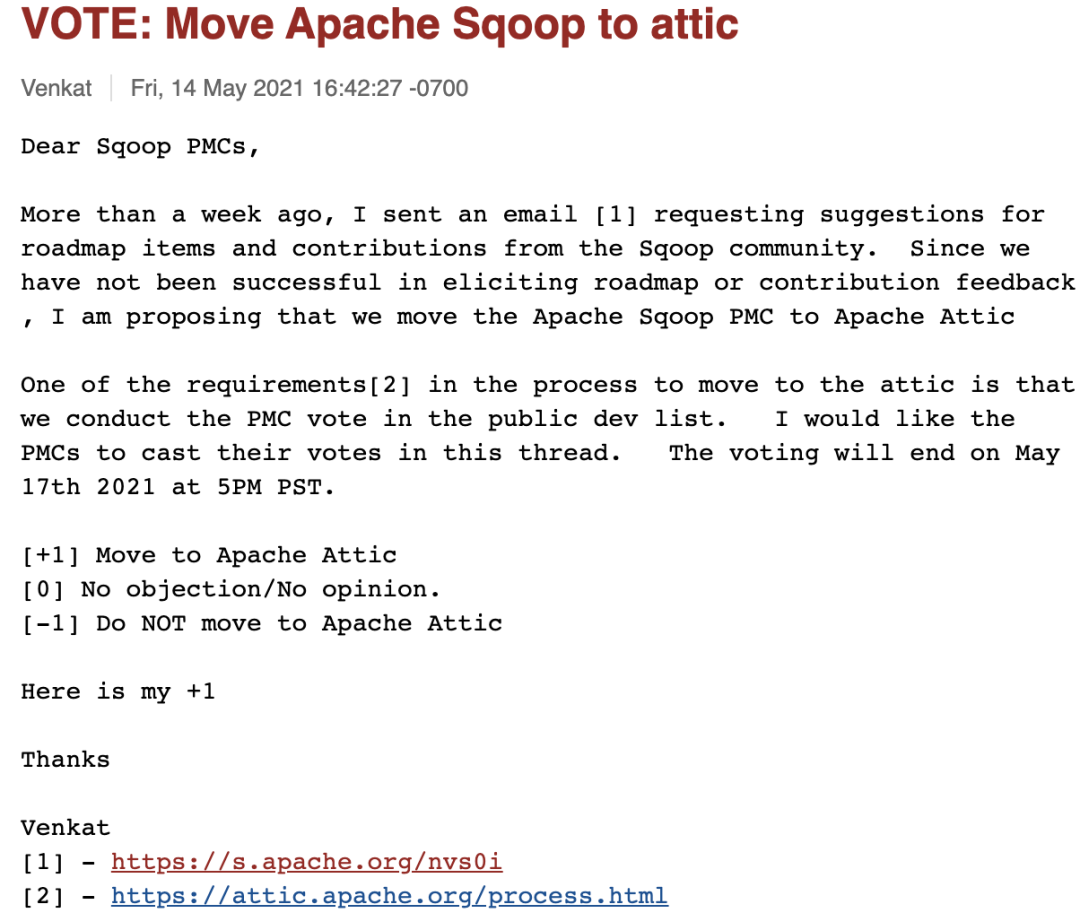 刚刚！Apache 董事会宣布终止 Apache Sqoop 项目-CSDN博客