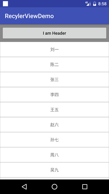 RecyclerView从入门到入神—为RecyclerView添加HeaderView, FooterView和EmptyView（二）_recyclerview 添加headview-CSDN博客