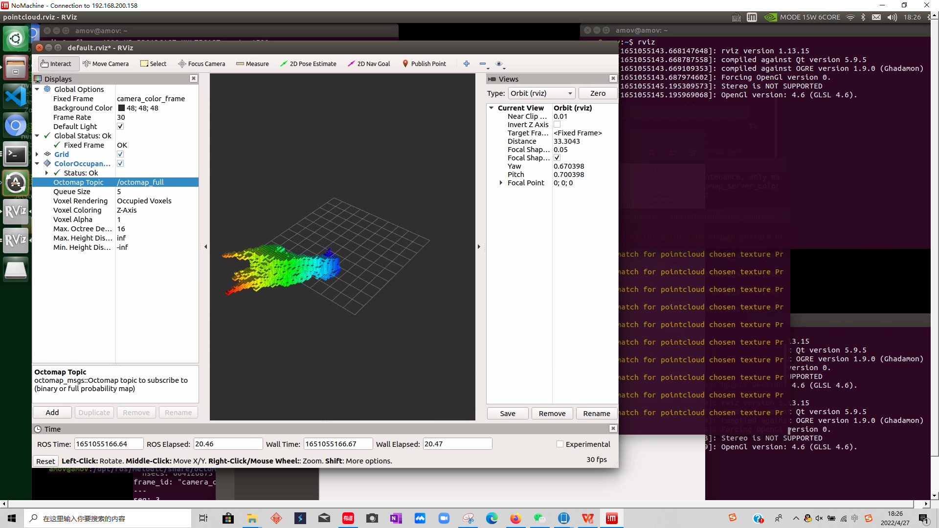 自己实现一下基于T265+D435i的octomap建图20220515_d435+t265在线构建三维局部栅格地图-CSDN博客