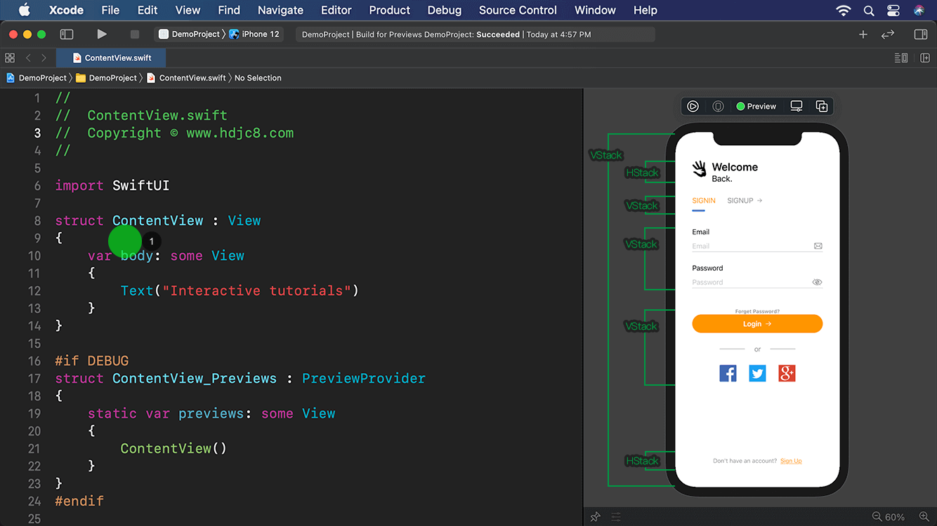 第7章第19节:开始制作一份注册和登录页面 Swiftui快速入门到实战 Swiftui 记住账号 Csdn博客