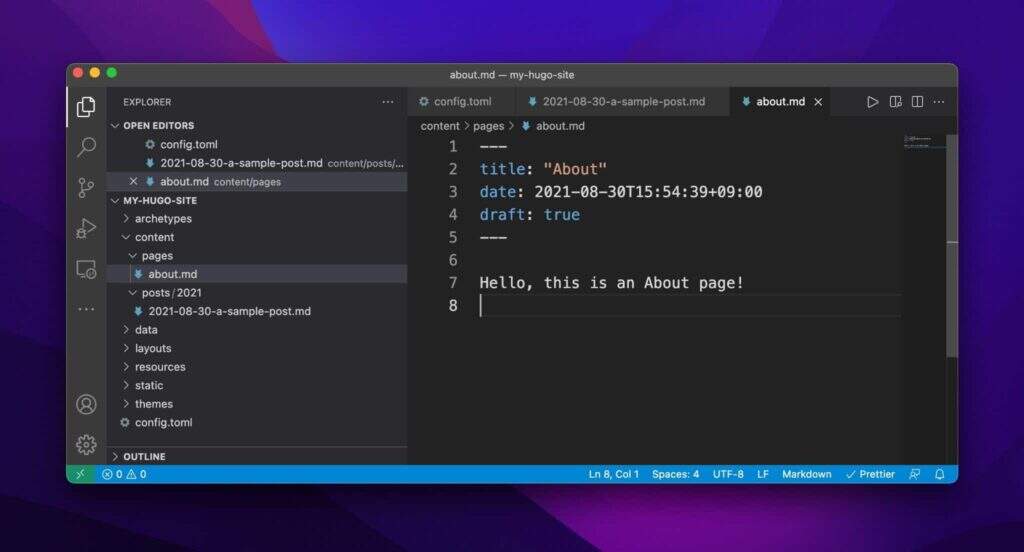 实例讲解如何使用Hugo框架搭建静态网站_hugo静态网站-CSDN博客