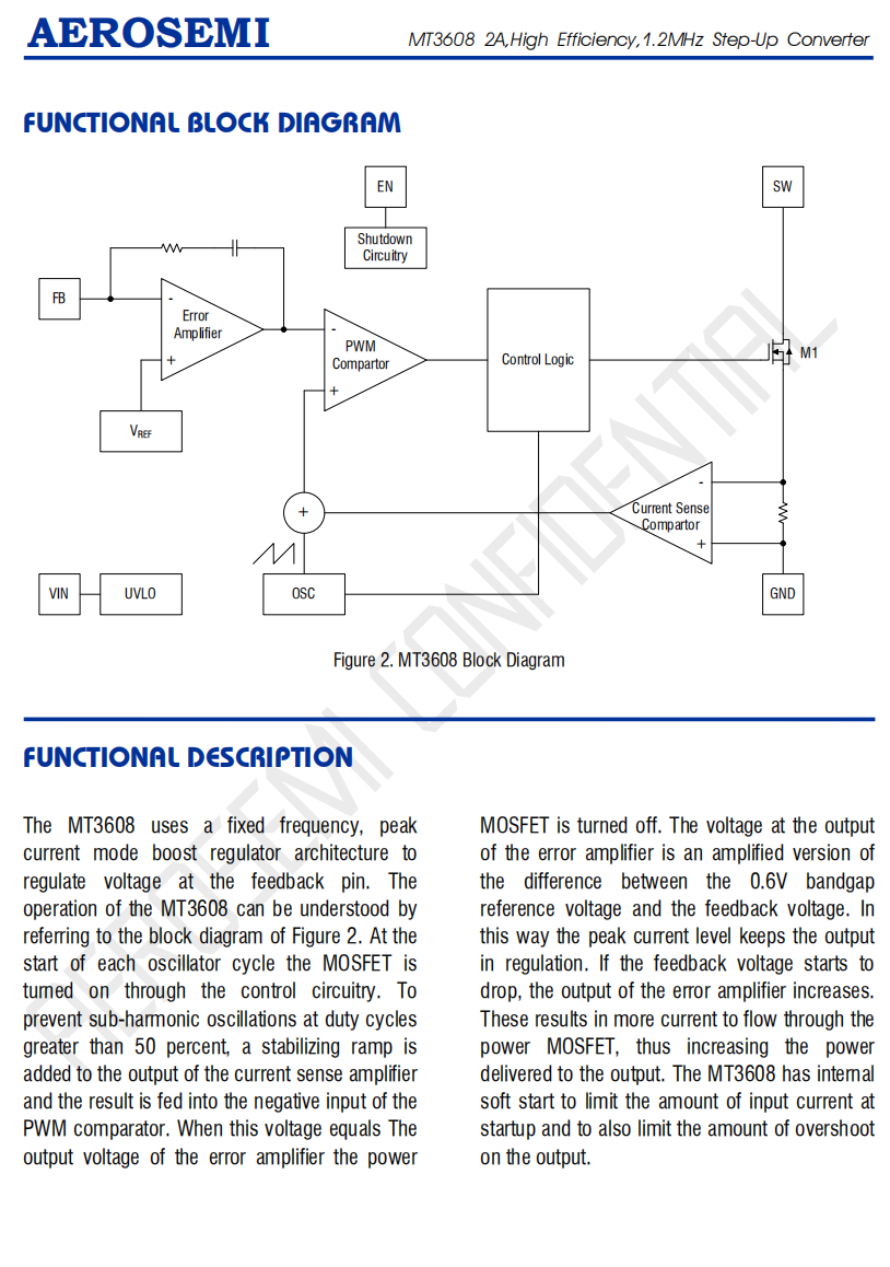 MT3608 SOT23-6 2A，高效的1.2MHz电流模式升压转换器_m3608引脚-CSDN博客