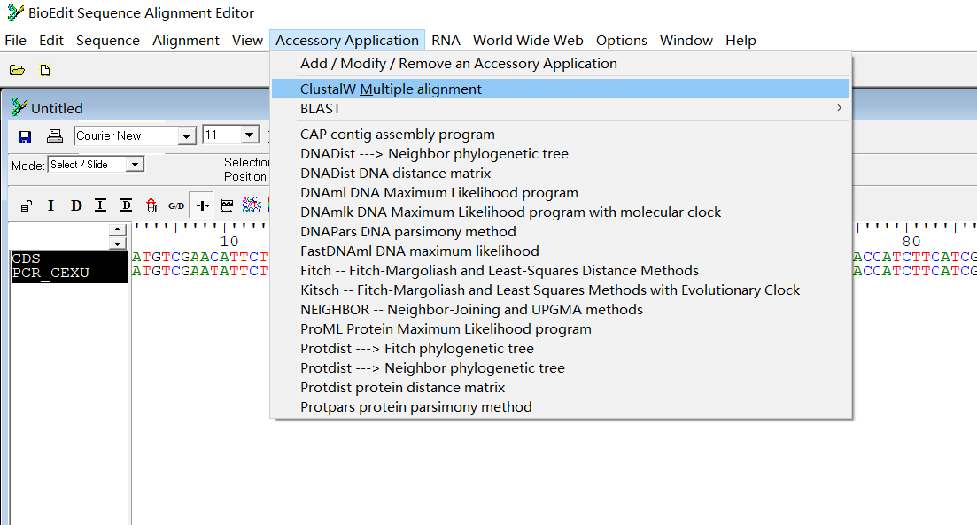 Bioedit软件做测序后的序列比对和序列的反向互补与翻译_bioedit序列比对教程-CSDN博客