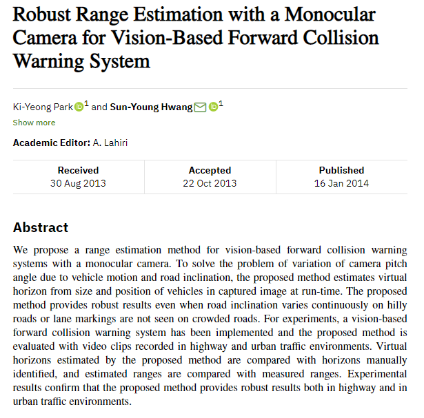 单目视觉系统检测车辆的测距方法（Mobileye单目测距等7种方法）-CSDN博客