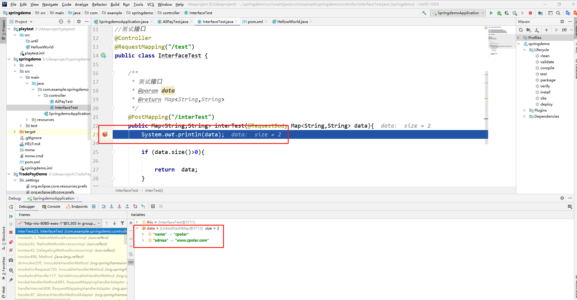 Springboot接口使用Cpolar实现内网穿透，十分钟使用自己的电脑搭建网站_cpolar header-CSDN博客