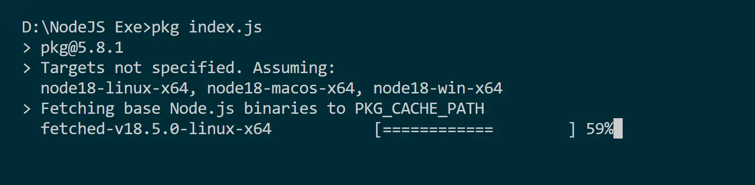 将NodeJS应用程序打包为独立可执行文件（exe）_node打包exe-CSDN博客
