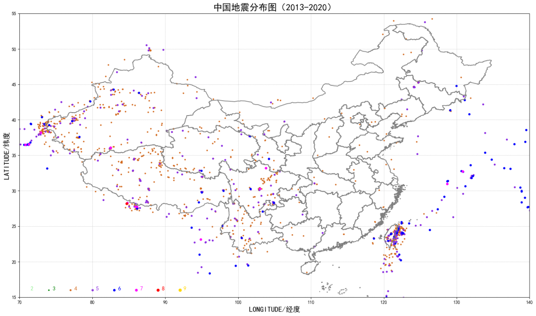 Python读取文件基于python的excel文件读取与地震分布图绘制(附源代码) Csdn博客